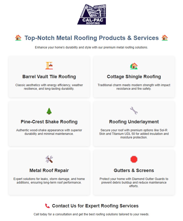 Expert Metal Roofing Contractors in San Jose, California